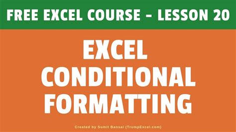 Excel Conditional Formatting Overview Advanced Examples YouTube