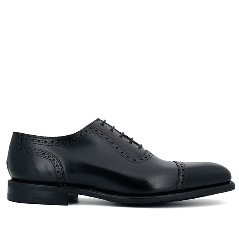 Loake 1880 Fleet Black Calf Semi Brogue Oxford Skobaren