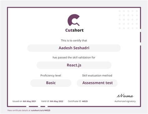Completed My First Test On Reactjs Really Excited To Learn More