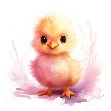 There Is A Small Yellow Bird With Big Eyes Standing On A White Surface