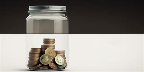Premium Photo Ai Generated Illustration Finance Item Jar Half Full Of