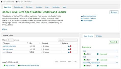 Available Oneapi Level Zero 1100 Version In Opensuse