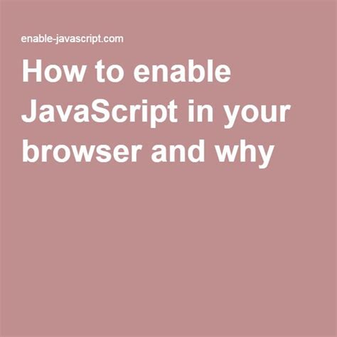 How To Enable Javascript In Your Browser And Why Javascript Browser
