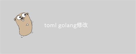 How To Use Golang Library To Parse And Modify TOML Configuration Files