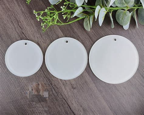 Clear Acrylic Round Christamas Ornament Small Town Sublimation Blanks