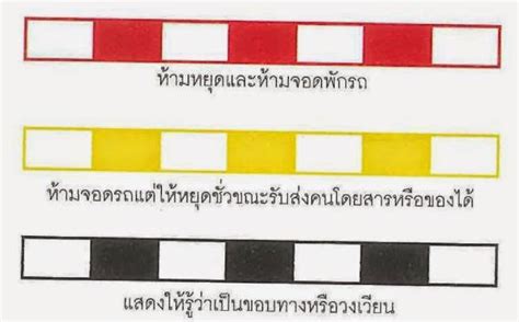 ต้องรู้ แถบสีขอบฟุตพาท เส้นขาวแดง สีไหนจอดได้ สีไหนห้ามจอด