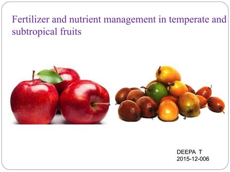 Fertilizer And Nutrient Management In Temperate And Subtropical Pptx