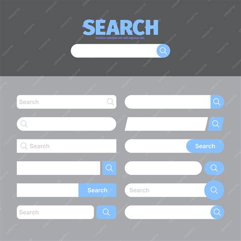 Premium Vector Search Bar Website Ui Elements Rectangle Input Text