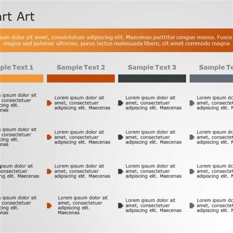 Smartart List Squared Accent 6 Steps Powerpoint Template