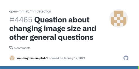 Question About Changing Image Size And Other General Questions Issue Open Mmlab