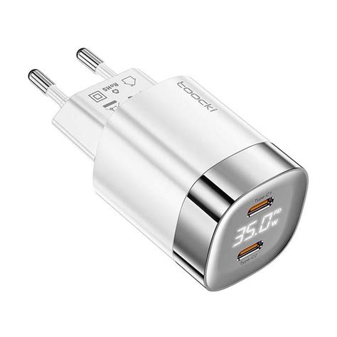 Toocki Gan Usb C Oplader 35w 2xusb C Hvid 139 Dkk