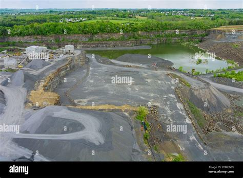 Open Cast Mine The Overall Plan With Ore Mining Big Mining At Work Working In An Industrial