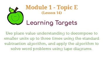 Learning Targets For Eureka 4th Grade Math Module 1 By Go Array With Me