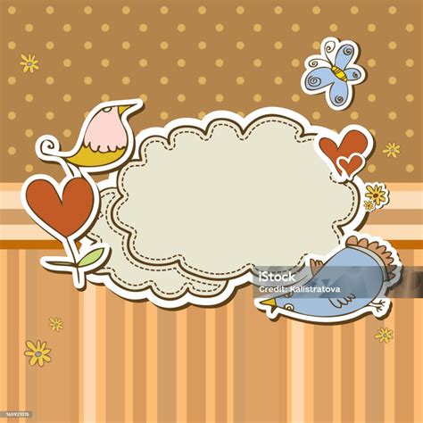 Cute Love Frames Stock Illustration Download Image Now Art And Craft Bird Cartoon Istock