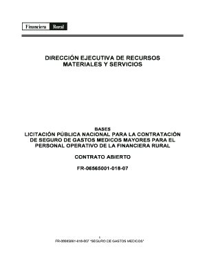 Fillable Online Financierarural Gob DIRECCIN EJECUTIVA DE RECURSOS