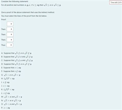 Solved Time Left Consider The Following Statement For Chegg