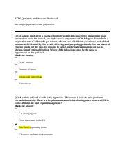 ATLS Questions And Answers Exam Preparation Tips For Traumatic Course Hero