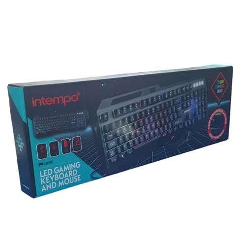 New Intempo Metallic Keyboard And Mouse Set Own4less