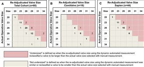 Distribution Of Actual Operative Valve Sizing By Standard Manual