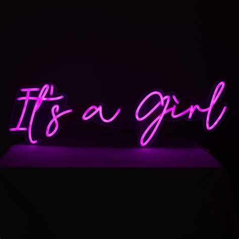 È Una Ragazza Rosa Luce Neon Sparklers Club