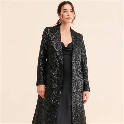 Sequin Embellished Overcoat Nuuly