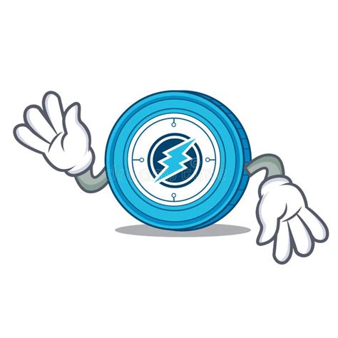 Desenhos Animados Loucos Da Mascote Da Moeda De Electroneum Fotografia