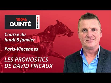 Vidéos Pronostics Quinté PMU 100 Quinté du Lundi 8 janvier à Paris