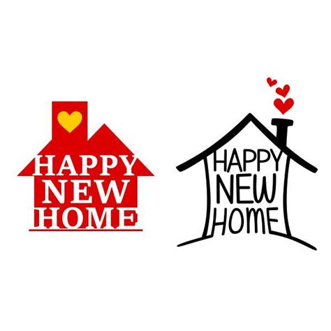 Happy New Home Cuttable Design Vector Clipart