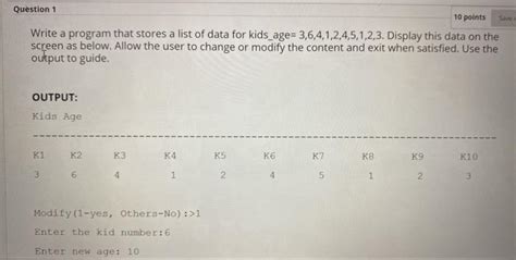 Solved Save Question 1 10 Points Write A Program That Stores