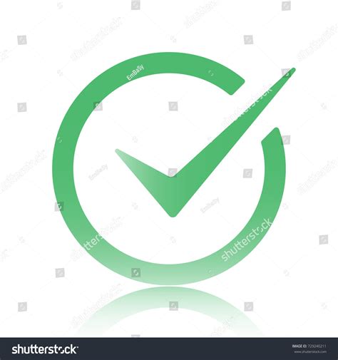 Green Tick Checkbox Vector Illustration Isolated Stock Vector Royalty Free