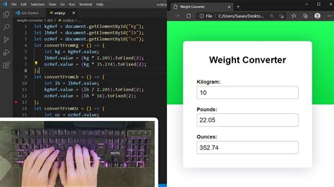 Asmr Programming Weight Converter Using Html Css And Javascript No