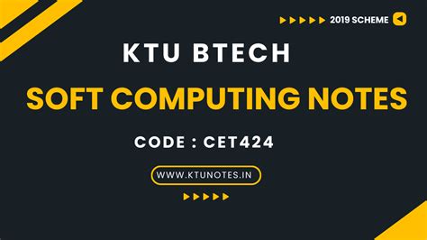 KTU SOFT COMPUTING NOTES CST