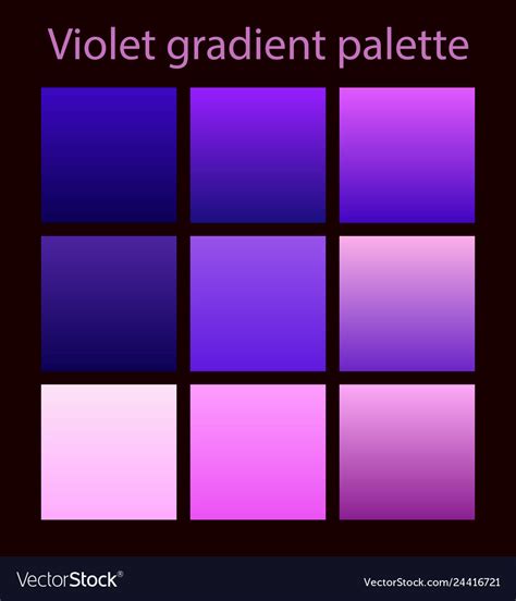 Purple Trendy Set Ultraviolet Royalty Free Vector Image