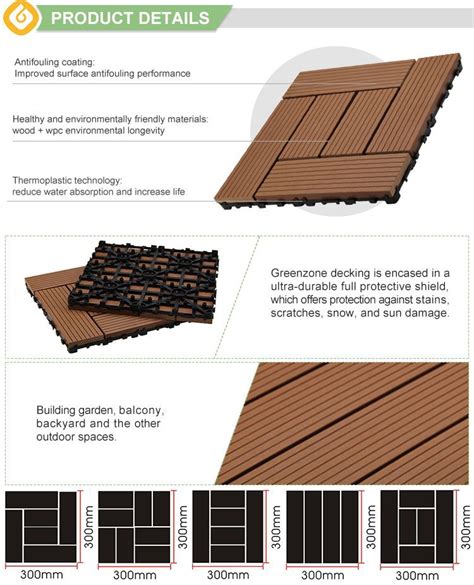 China Interlocking Composite Decking Tile Manufacturers Suppliers