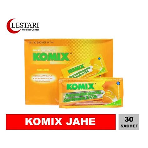 Jual Komix Cair Obat Batuk G Formula Rasa Jahe 1 Box Isi 30 Sachet