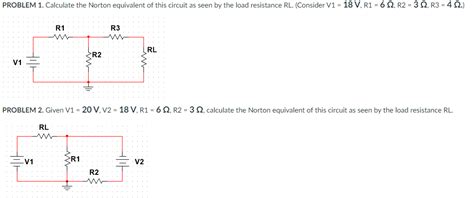 Solved Problem 1 ﻿calculate The Norton Equivalent Of This