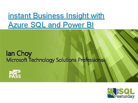 Instant Business Insight With Azure Sql And Power