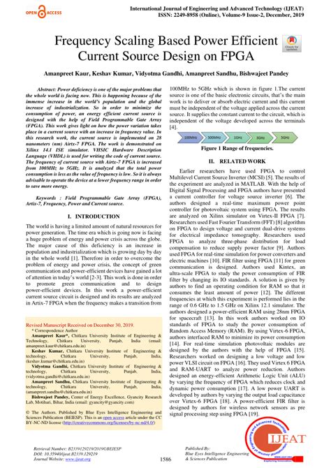 Pdf Frequency Scaling Based Power Efficient Current Source Design On Fpga