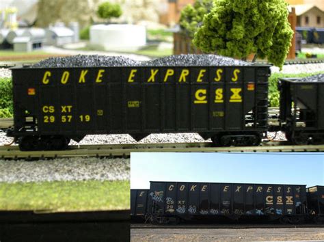 N Scale Custom Built Csx Coke Express Hopper The Small Pic Is The