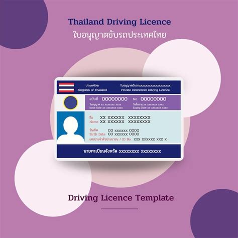 Thai Driving License Vectors And Illustrations For Free Download