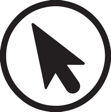 Mouse Cursor Pointing Arrow Icon In Black Circle 51312752 Vector Art At