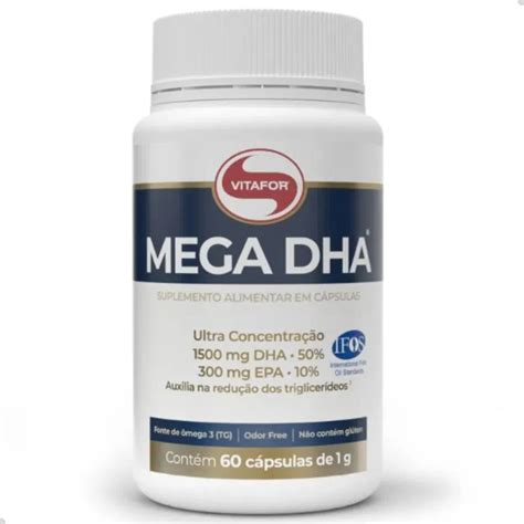 Ômega 3 Mega Dha Ultra Concentrado Epa 60 Capsulas Vitafor Sem Sabor