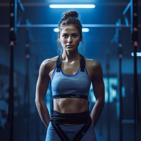 Une Femme Athlétique Sentraîne Au Gymnase Pour Rester En Forme