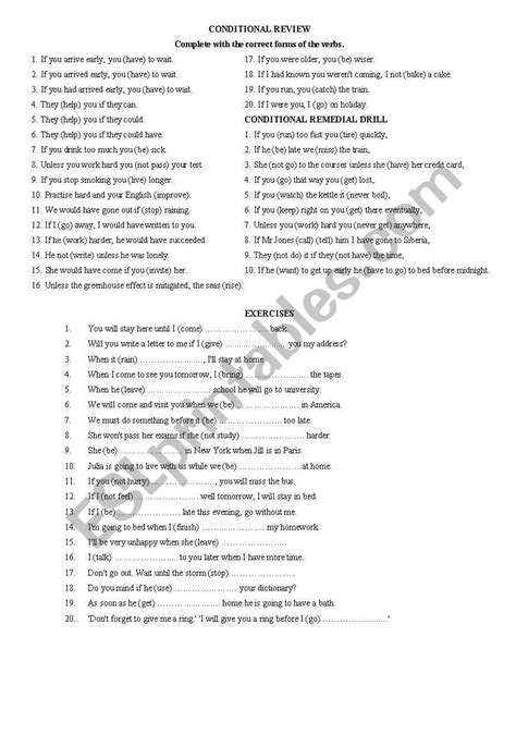 Conditionals Esl Worksheet By Age08