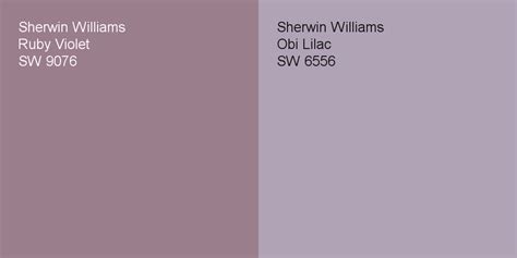 Sherwin Williams Ruby Violet Vs Sherwin Williams Obi Lilac Comparison