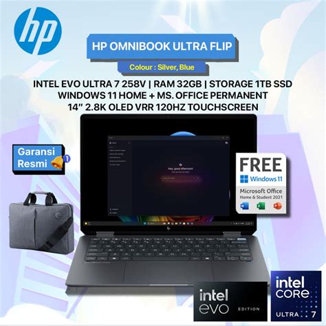 Jual Laptop Hp Omnibook Flip Ultra 7 258v 32gb 1tb W11 Ohs 14 0 2 8k