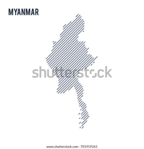 Vector Abstract Hatched Map Myanmar Oblique Stock Vector Royalty Free 701959261 Shutterstock