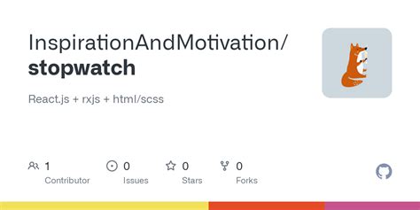 Github Inspirationandmotivation Stopwatch React Js Rxjs Html Scss