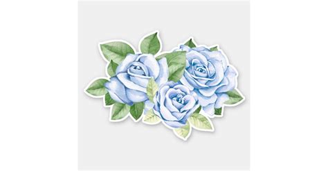 Blue Rose Sticker Zazzle