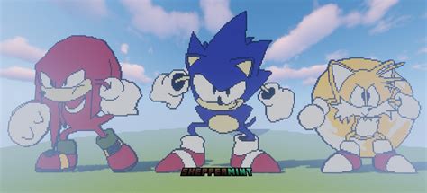 Minecraft Sonic Pixel Art Sonic 8 Bit Sonic Cd Mega Drive Metal